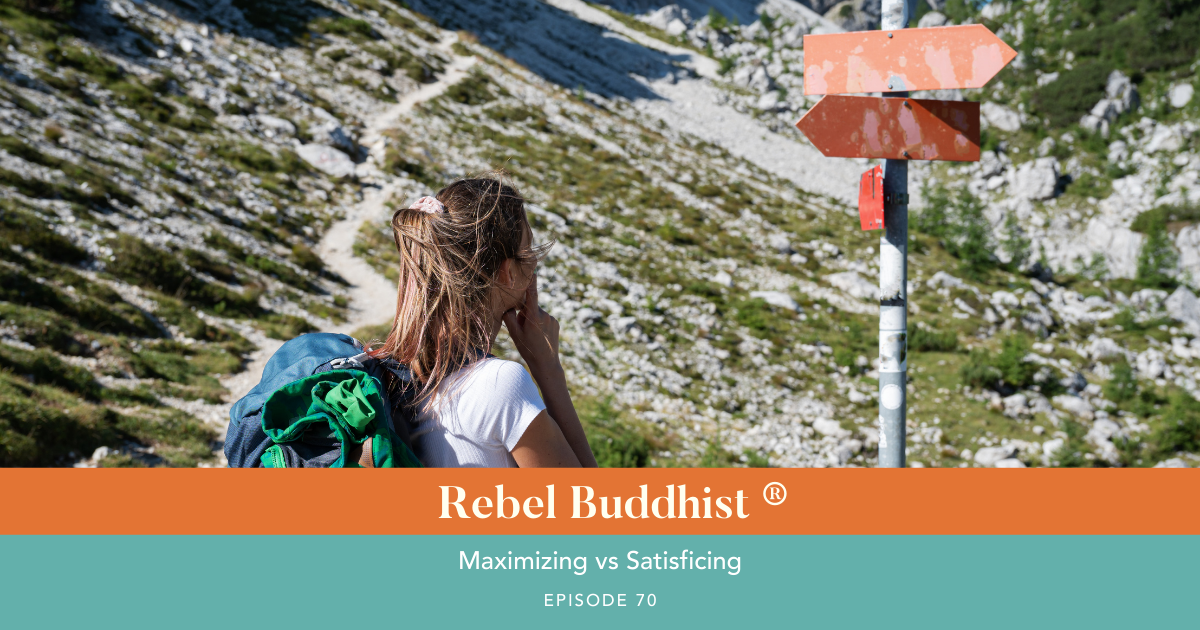 Ep. 70: Maximizing vs Satisficing - Ana Verzone - Rebel Buddhist